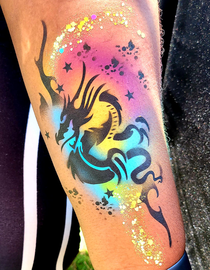 Airbrush Tattoos in Floria, Orlando Airbrush Tattoos are quick, bright ...